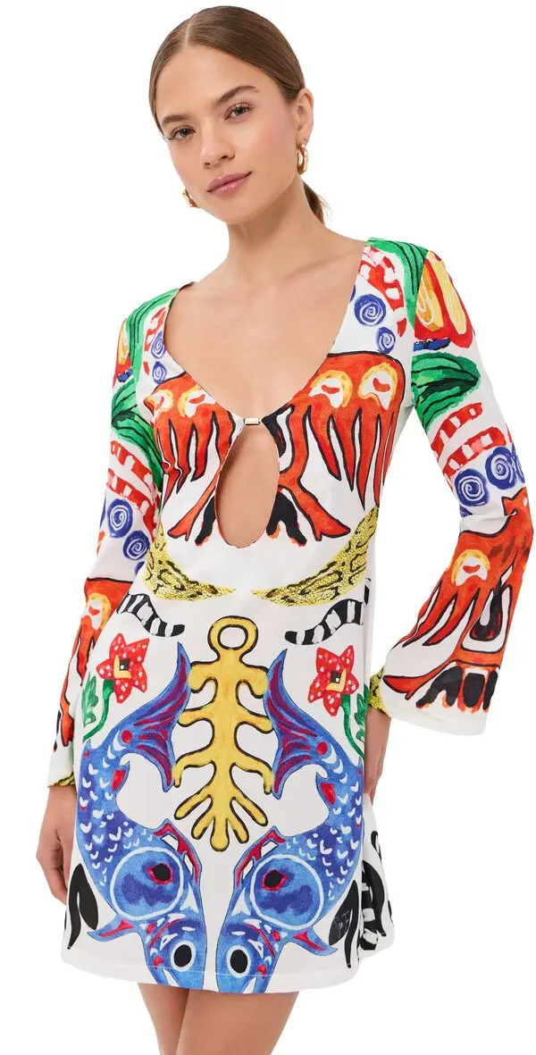 Stella Jean Totem Midi Dress - Multicolor