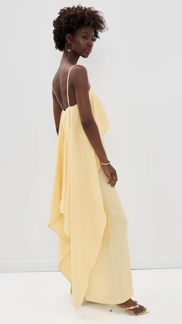Staud Valencia Linen Maxi Dress