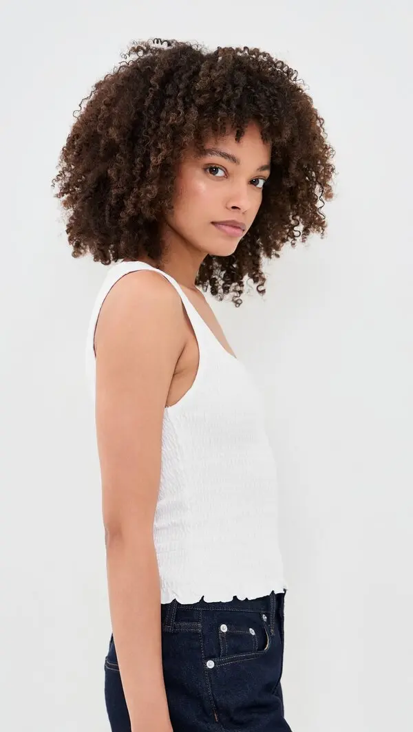 Madewell Scoop Neck Smocked Tank