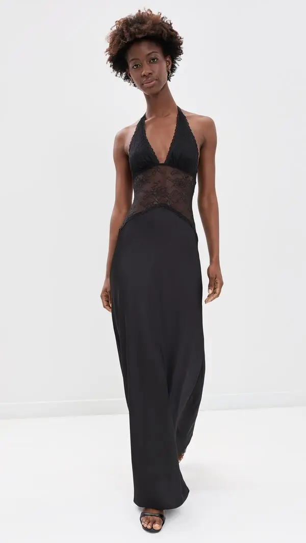 RUNAWAY THE LABEL Lilith Halter Maxi Dress