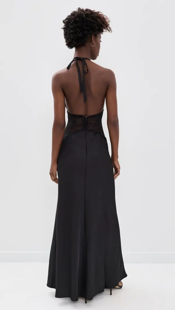 RUNAWAY THE LABEL Lilith Halter Maxi Dress