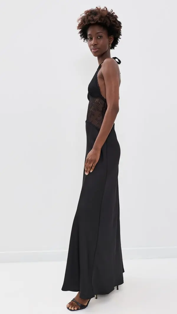 RUNAWAY THE LABEL Lilith Halter Maxi Dress