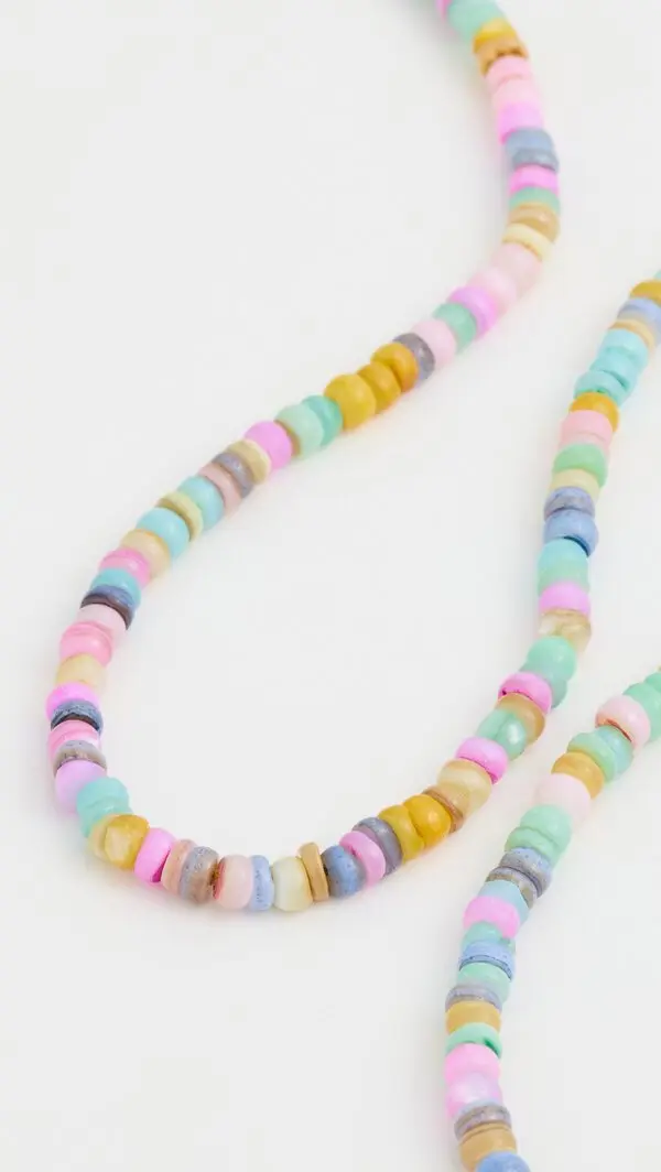 LOGAN TAY Pastel Mini Beaded Necklace