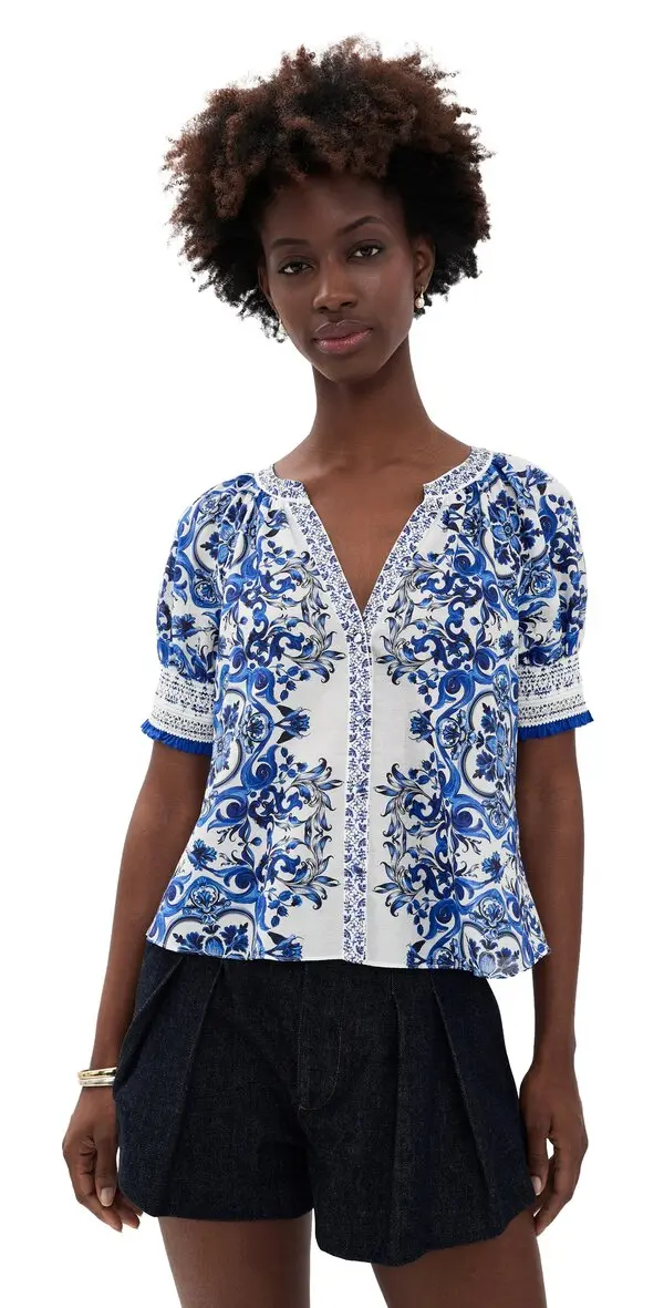 Alice + Olivia Thalia Button-down Blouse - Solstice