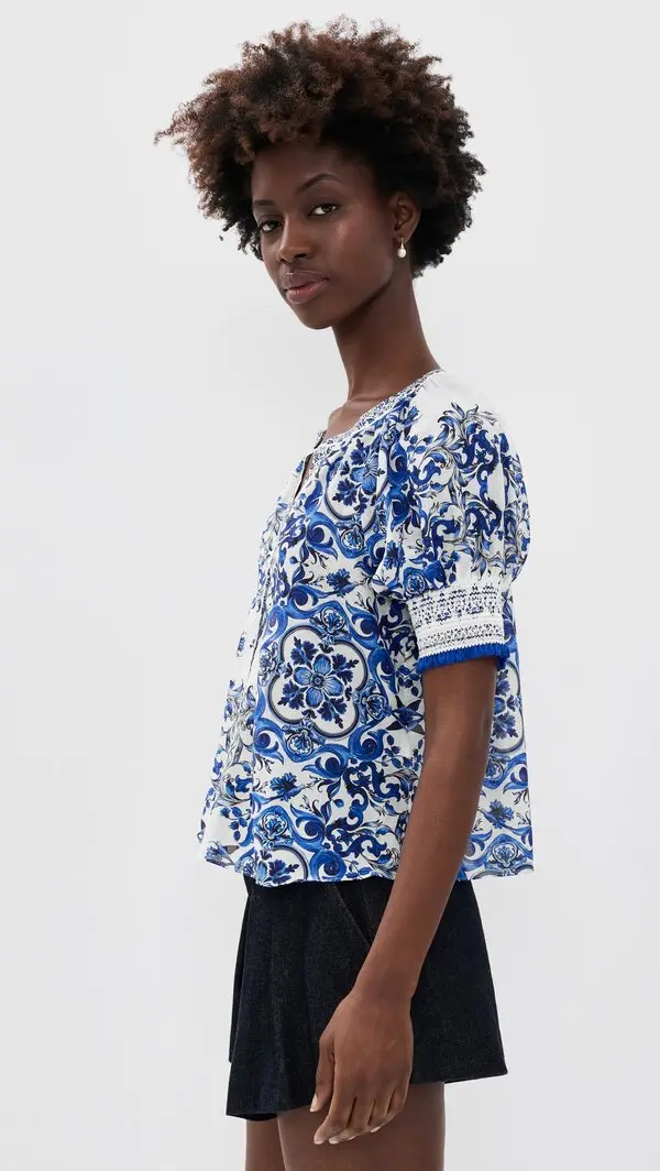 Alice + Olivia Thalia Button-down Blouse