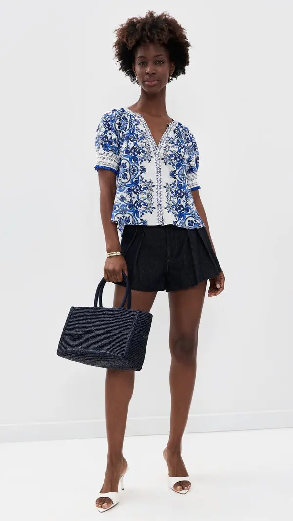 Alice + Olivia Thalia Button-down Blouse