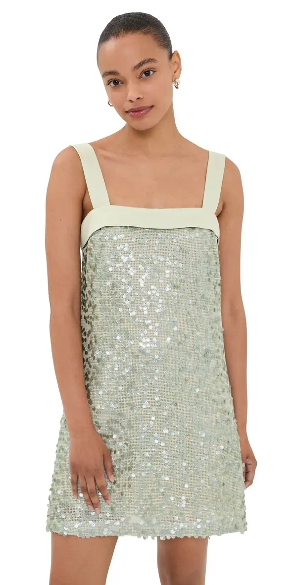 Simkhai Davina Embellished Mini Dress - Mint