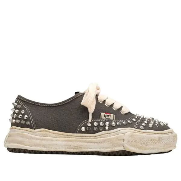 Mihara Yasuhiro Studded Canvas Low Top Sneakers