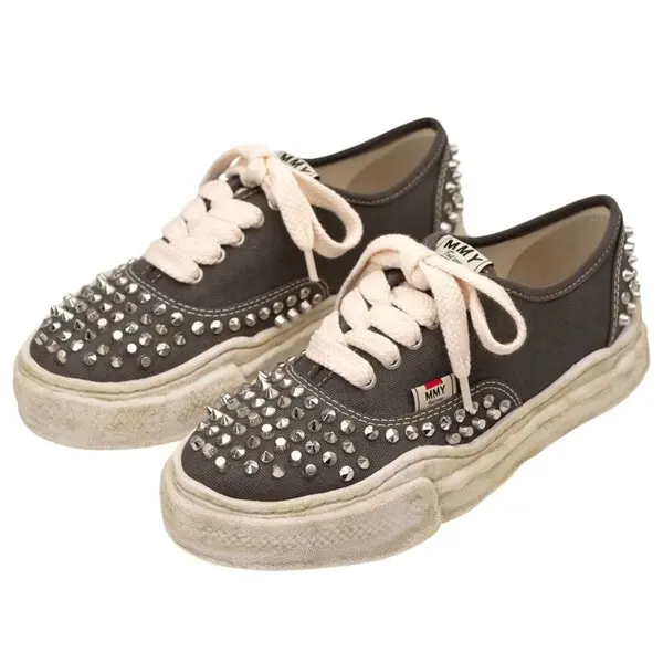 Mihara Yasuhiro Studded Canvas Low Top Sneakers