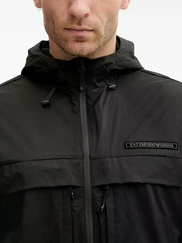 EA7 Logo-patch Hooded Windbreaker