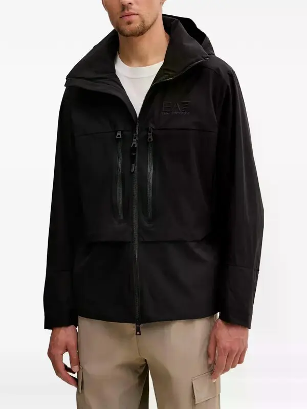 EA7 Logo-print Hooded Jacket