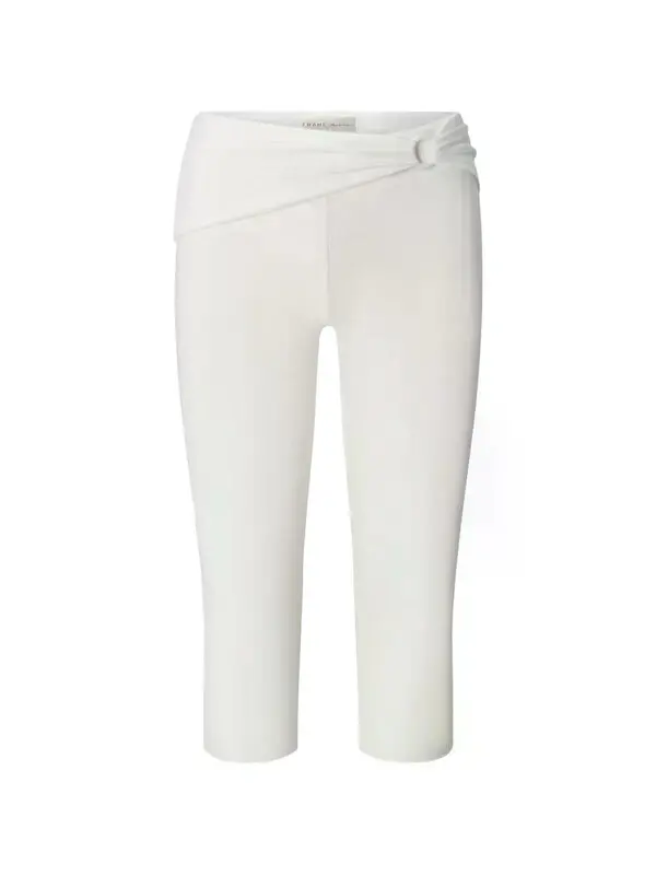 FRAME The Casino Capri Ring-detail Trousers