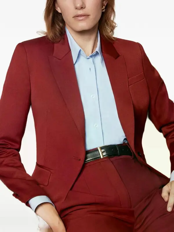 Another Tomorrow Single-button Peaked-lapel Blazer