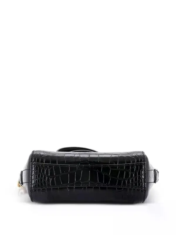 Givenchy Antigona Crocodile Embossed Leather Nano Crossbody Bag - Black