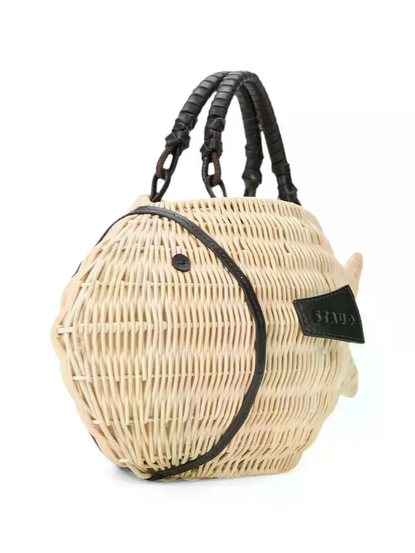 Staud Cleo Fish-shape Tote Bag - Neutrals