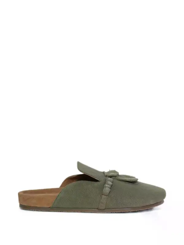 BAZISZT Pocket-embellishment Mules - Green