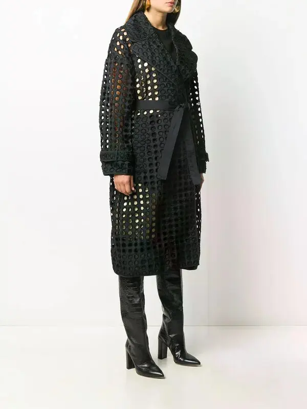 N°21 Perforated Midi Coat