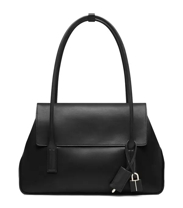 TOM FORD Medium Leather Eclipse Shoulder Bag - Black