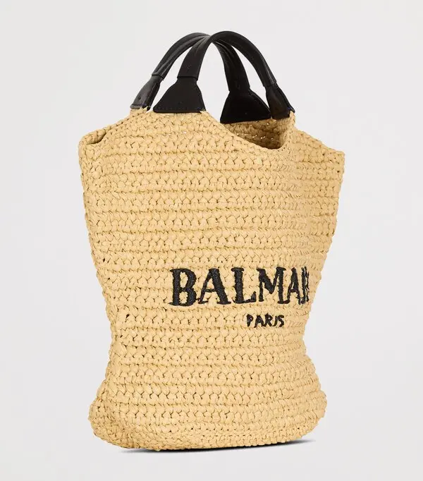 Balmain Mini Crochet Tote Bag