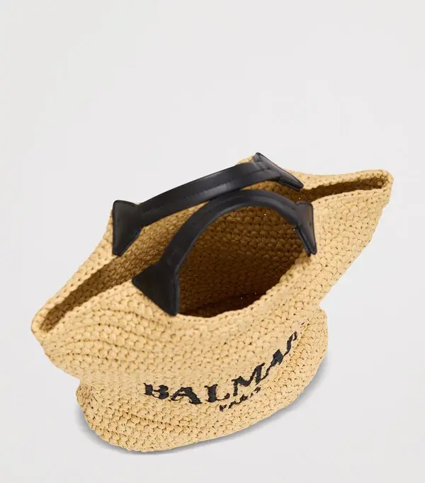 Balmain Mini Crochet Tote Bag