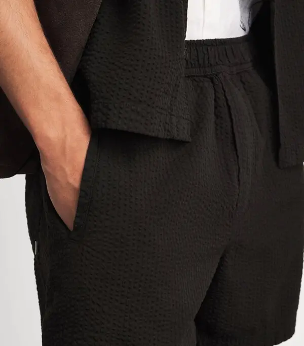 WAX LONDON Cotton Seersucker Relaxed Fit Shorts