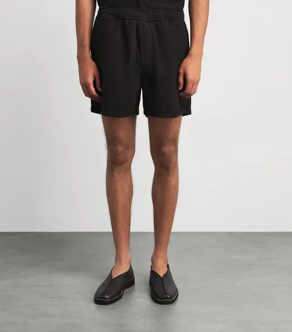 WAX LONDON Cotton Seersucker Relaxed Fit Shorts