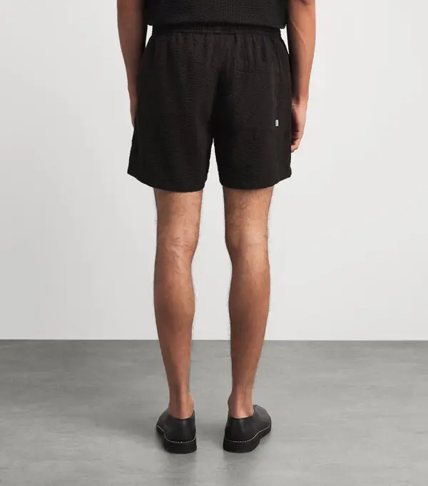 WAX LONDON Cotton Seersucker Relaxed Fit Shorts