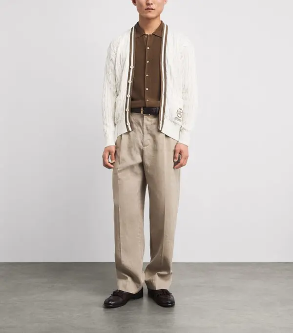 Ralph Lauren Purple Label Wimbledon Cable-knit Cardigan - Ivory
