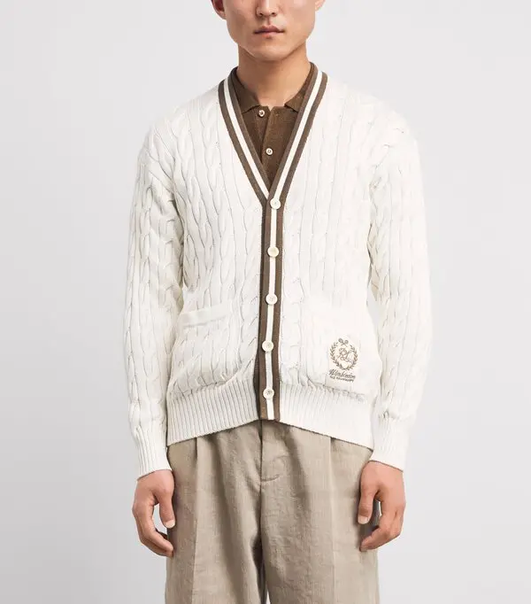 Ralph Lauren Purple Label Wimbledon Cable-knit Cardigan - Ivory
