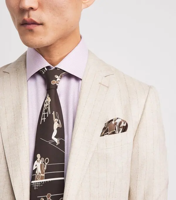Ralph Lauren Purple Label X Wimbledon Silk Pocket Square