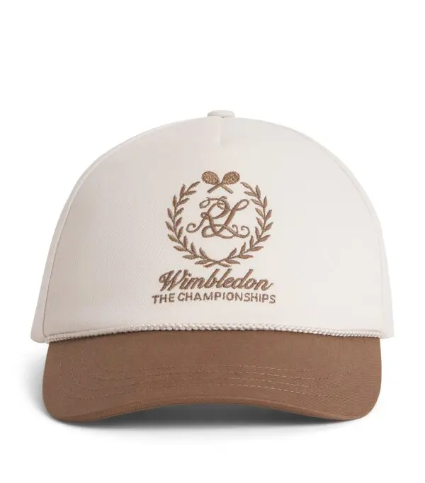 Ralph Lauren Purple Label X Wimbledon Silk Baseball Cap - Ivory