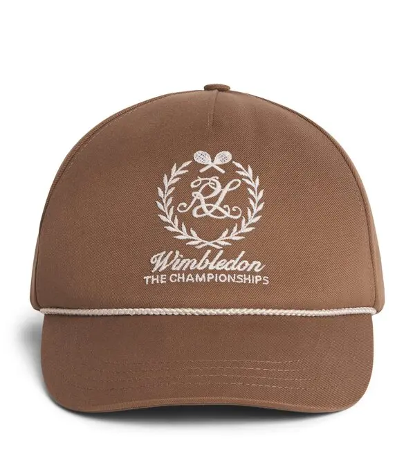 Ralph Lauren Purple Label X Wimbledon Silk Baseball Cap - Brown