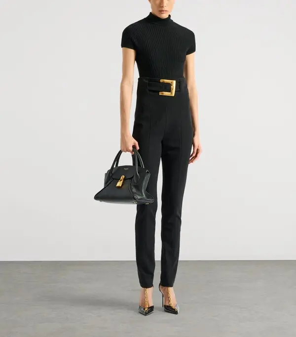 Balmain Rib-knit Merino Wool Bodysuit