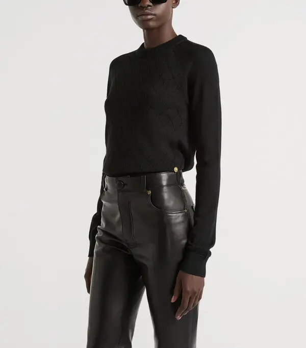 Balmain Merino Wool Button-detail Sweater