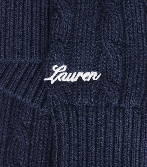 Polo Ralph Lauren Wimbledon Cable-knit Polo Sweater - Navy