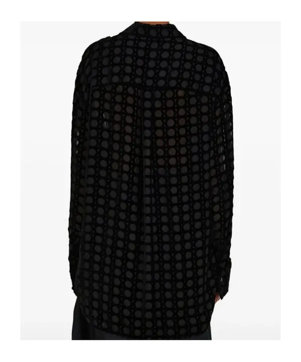 FERRAGAMO Devoré-effect Long-sleeved Shirt