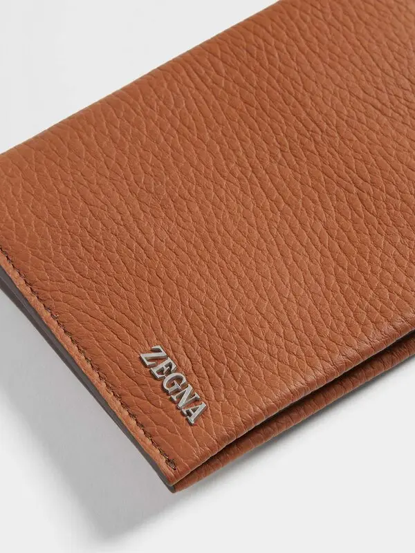 Zegna Logo Plaque Bi-fold Passport Case