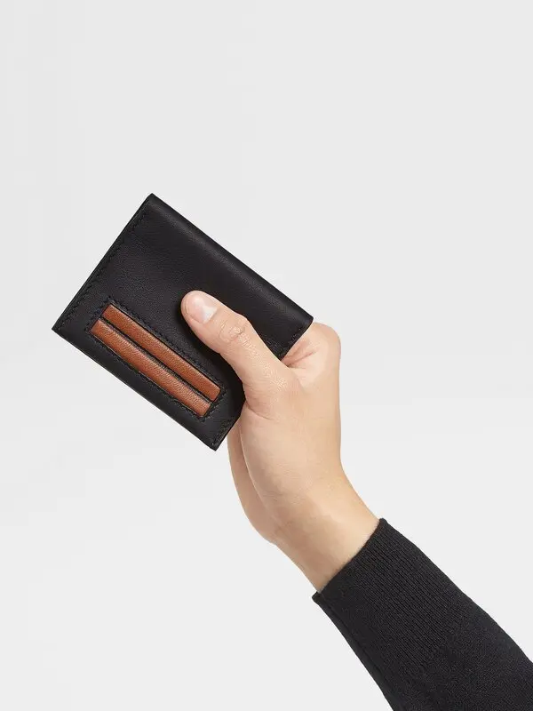 Zegna Foldable Leather Cardholder