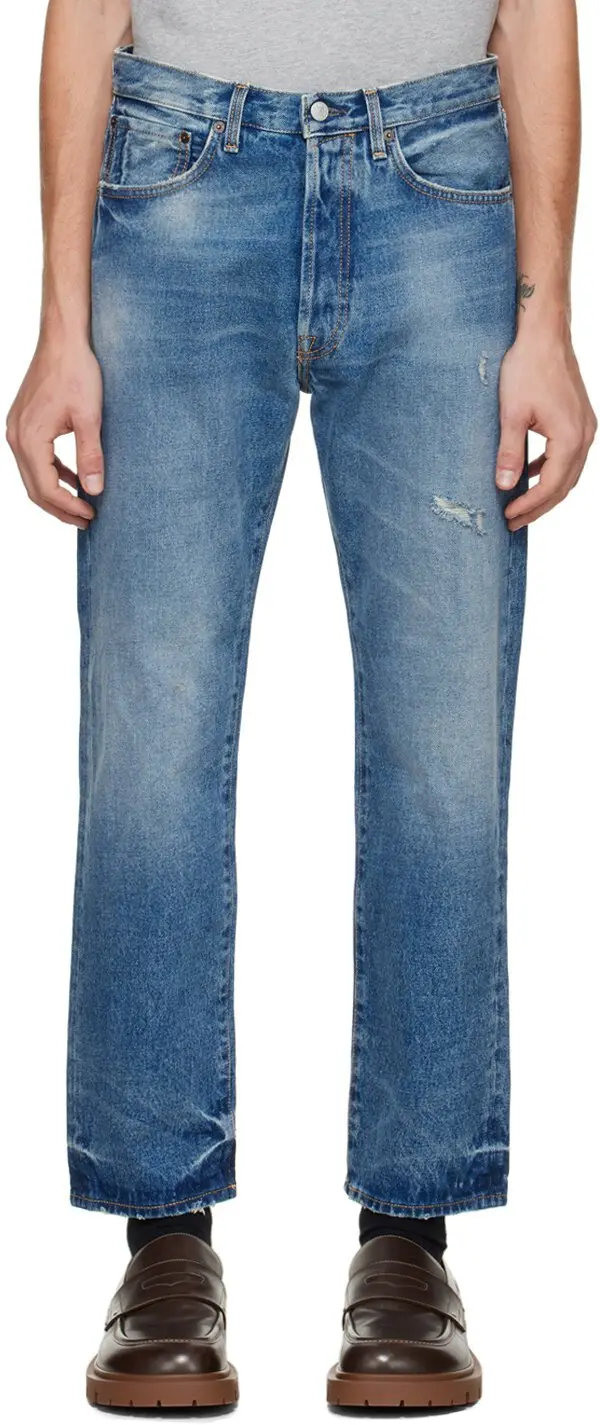 Acne Studios Distressed Relaxed Fit Jeans