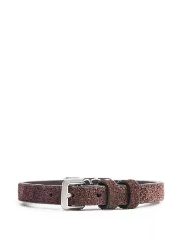 Valentino Garavani Vlogo Signature Suede Bracelet - Brown
