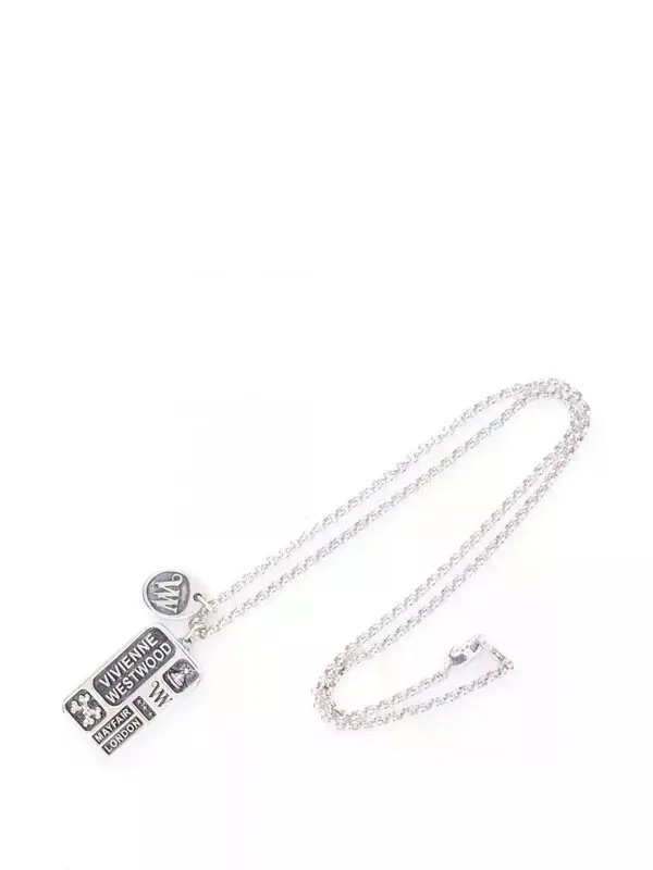 VIVIENNE WESTWOOD Lancelot Plaque Necklace - Silver