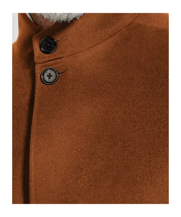 Zegna Fitted Chore Jacket With Leather Details