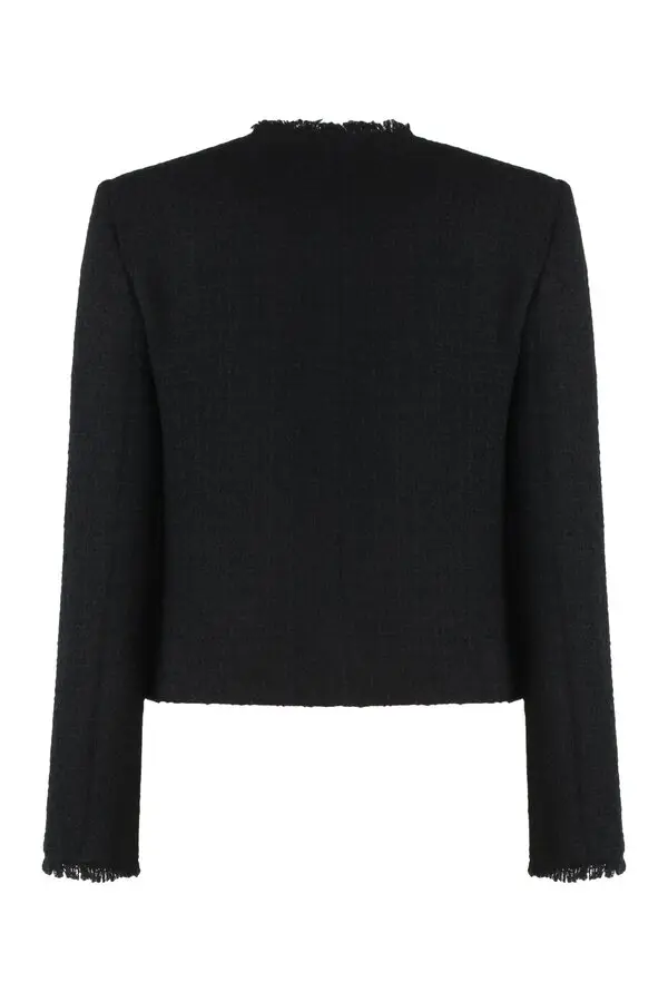 Max Mara Agami Cropped Jacket - Black