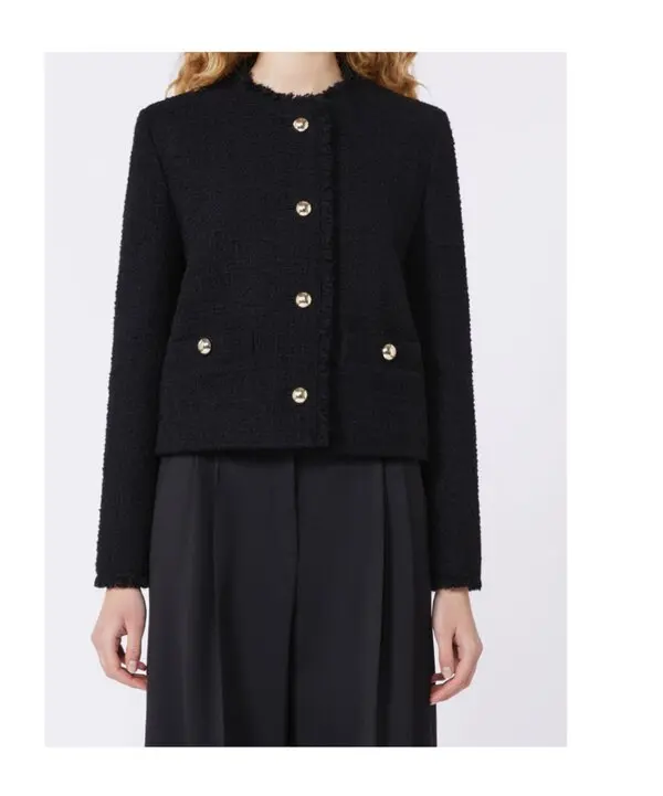 Max Mara Agami Cropped Jacket - Black
