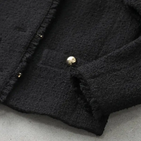 Max Mara Agami Cropped Jacket - Black
