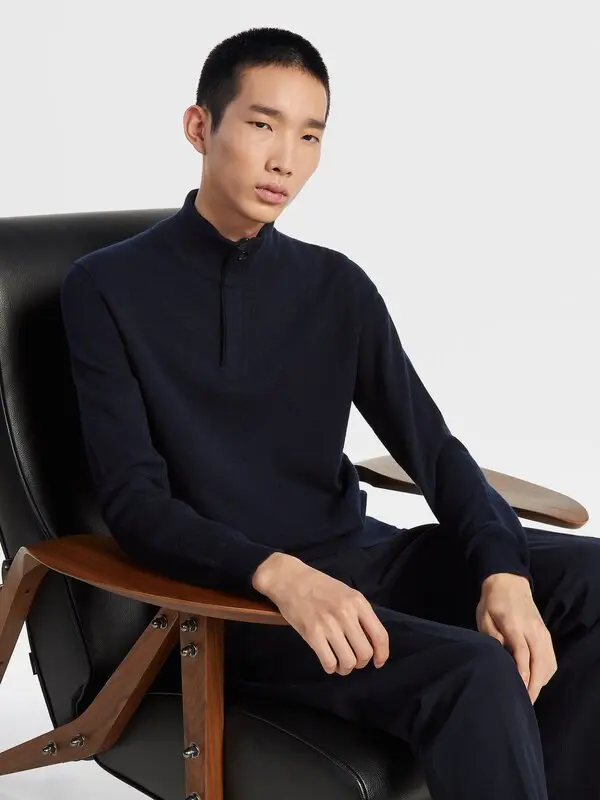 Zegna Zipper Turtleneck Sweater - No