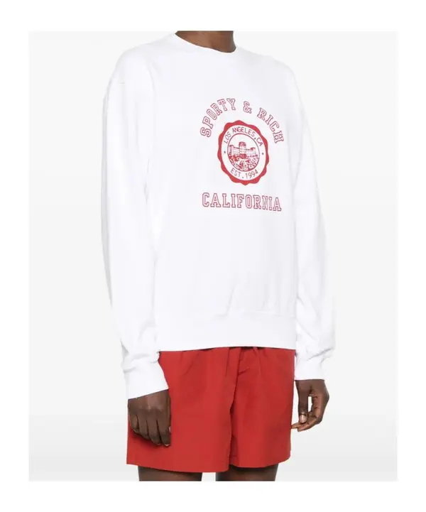 SPORTY  RICH Sporty & Rich Crew Neck Sweatshirt With Printed Pattern