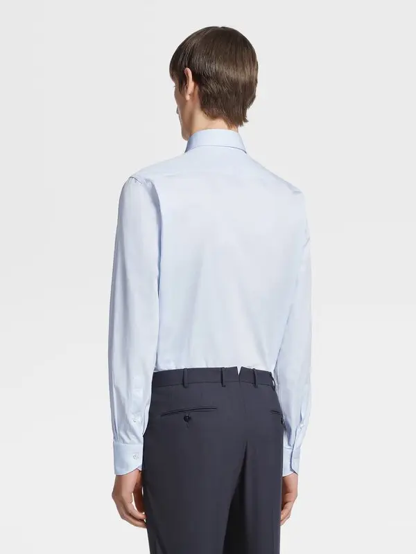 Zegna Micro Striped Long-sleeved Shirt