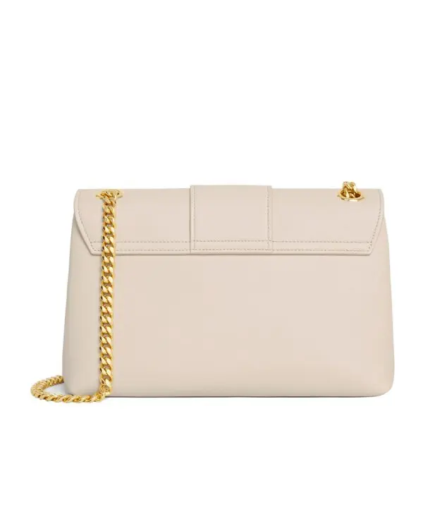 Celine Medium Victoire Bag In Supple Calfskin With Gold Finishes
