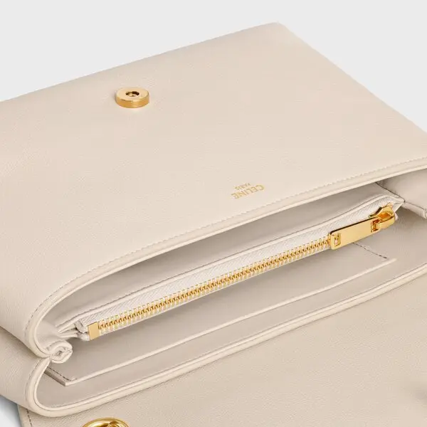 Celine Medium Victoire Bag In Supple Calfskin With Gold Finishes